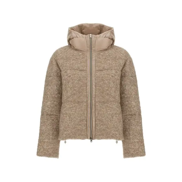 Herno Neutrals Jackets Puffer Jackets - Cream