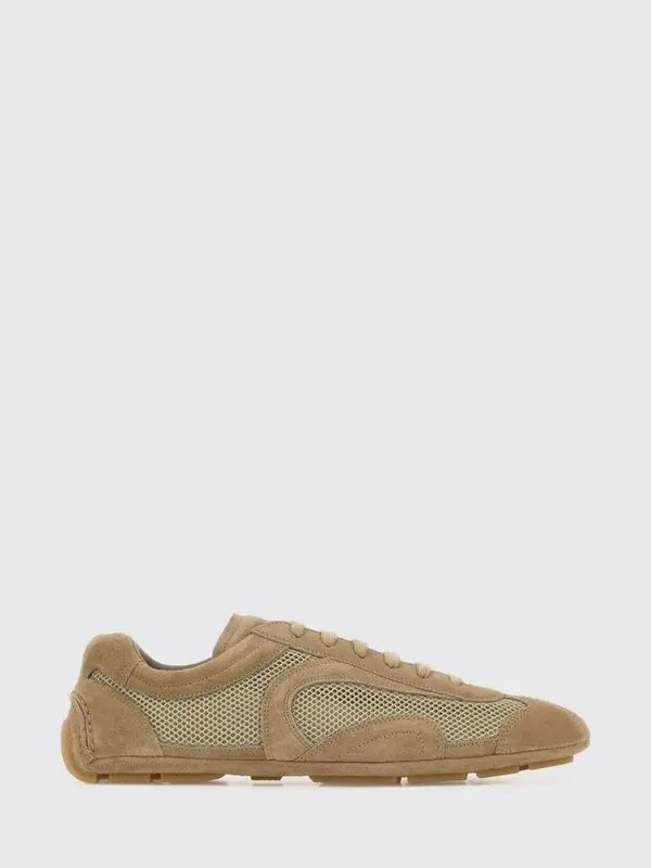 Prada Montecarlo Re-edition 2005 Sneakers In Re-nylon And Suede - Cream