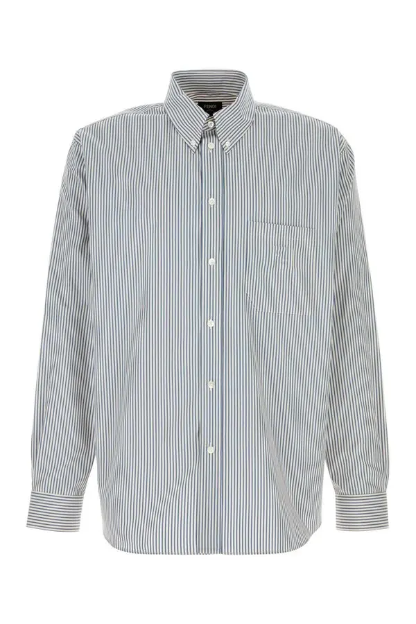 Fendi Embroidered Poplin Shirt - Multicolor