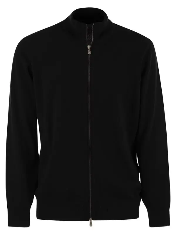 Brunello Cucinelli High-necked Cashmere Cardigan With Zip