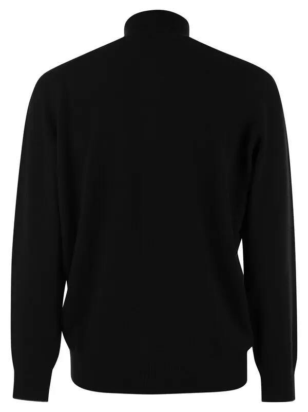 Brunello Cucinelli High-necked Cashmere Cardigan With Zip