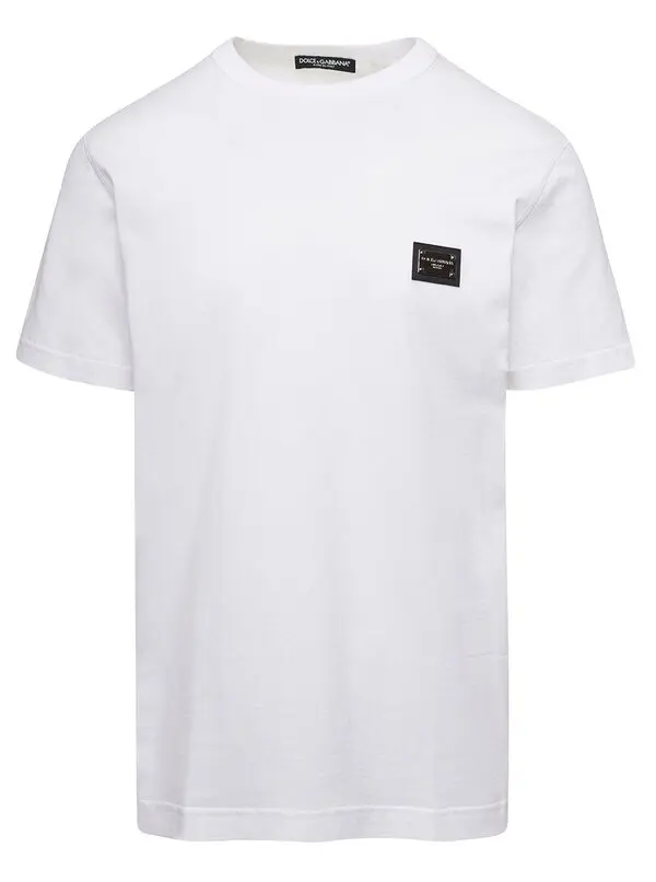 Dolce & Gabbana Crew Neck 'logo' T-shirt With Tag For - White