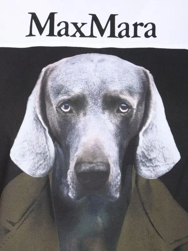 Max Mara Jersey T-shirt With Iconic Print - White