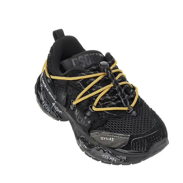 Dsquared2 Suede Leather And Mesh Faster Sneakers