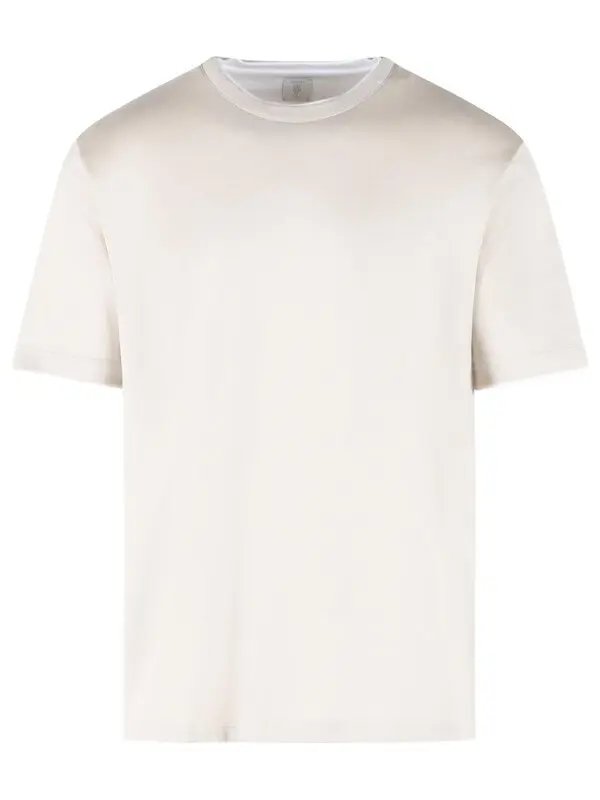 Eleventy Beige Cotton T-shirt - Cream