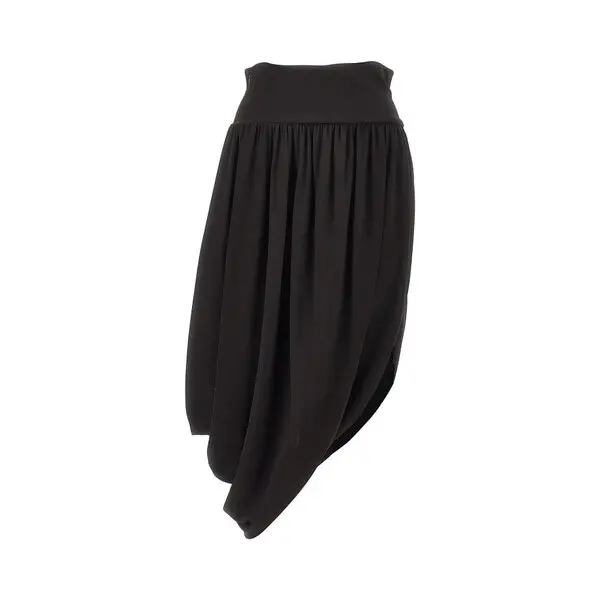 Alaïa Draped Jersey Midi Skirt - Brown
