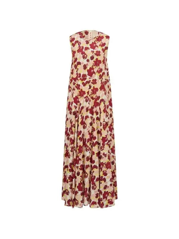 Marni Pleated Floral Dress - Multicolor