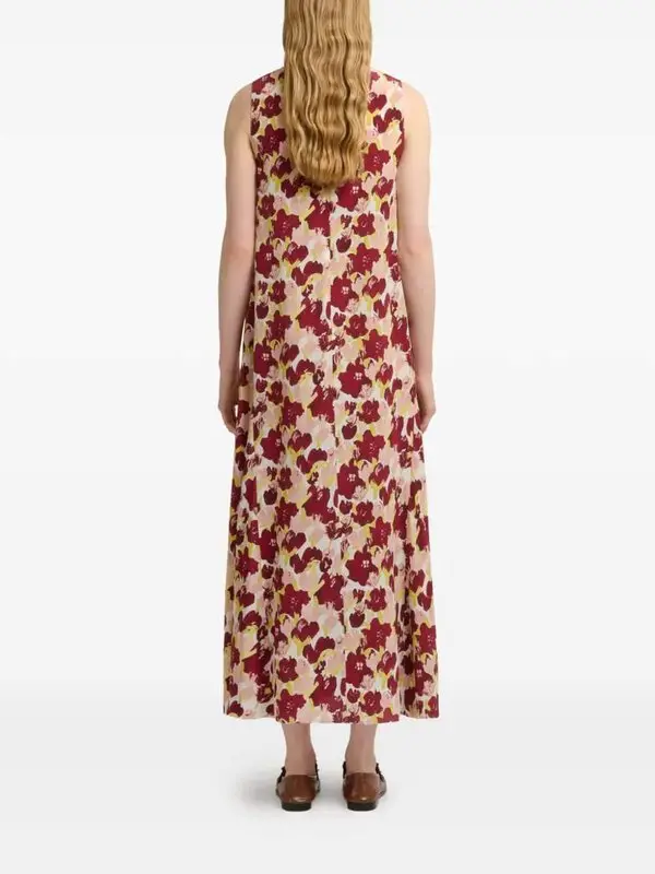 Marni Pleated Floral Dress - Multicolor