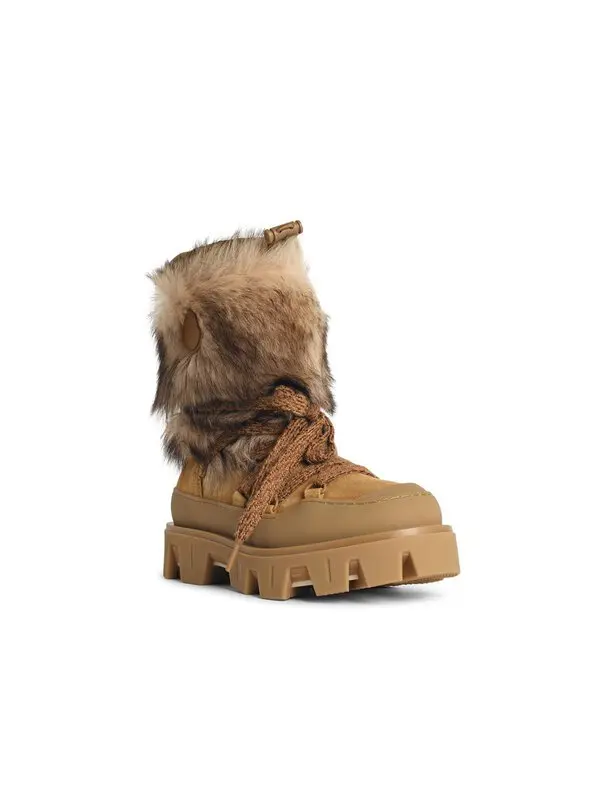 Moncler Peak Après Suede And Shearling Boots