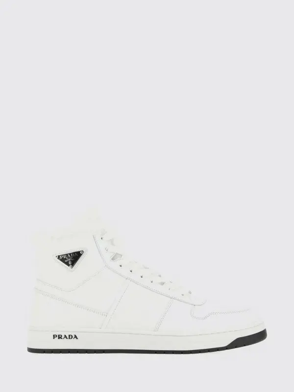 Prada Leather High-top Sneakers - White