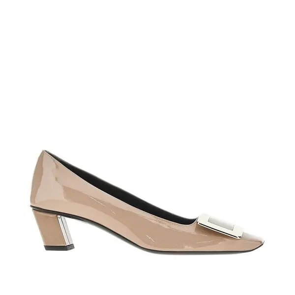 ROGER VIVIER Belle Vivier Patent Leather Pumps - Gray