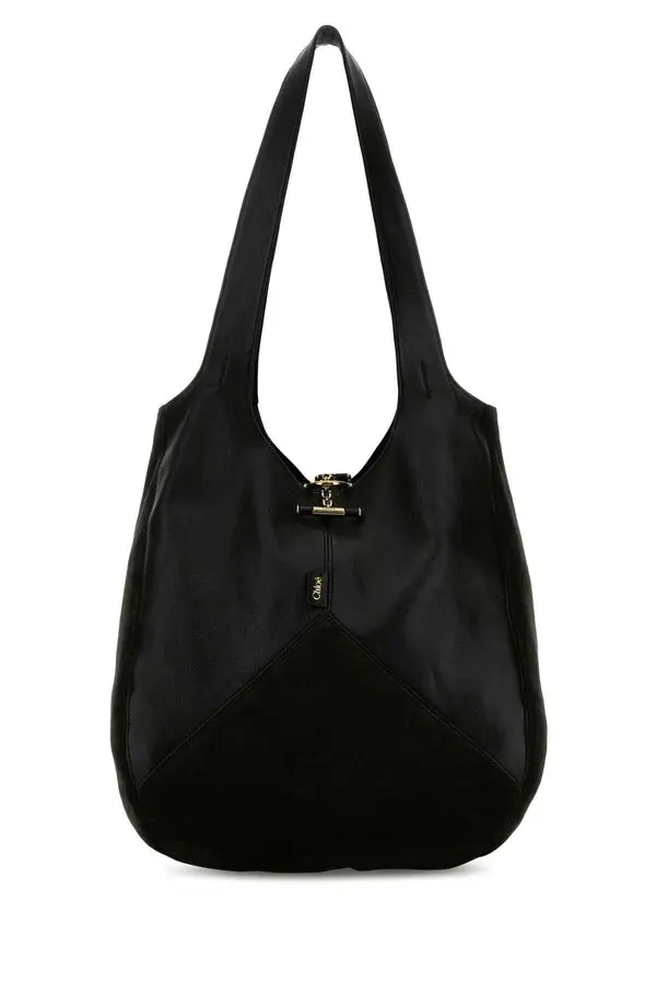 Chloé Suede And Leather Balloon Shopping Bag