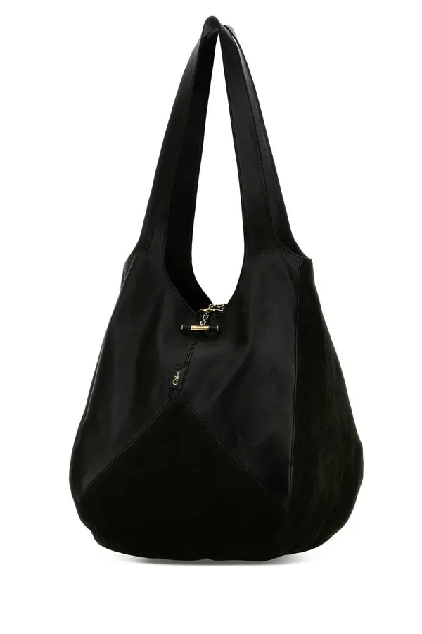 Chloé Suede And Leather Balloon Shopping Bag