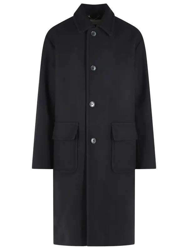 Dries Van Noten Randale Wool Blend Coat - Black