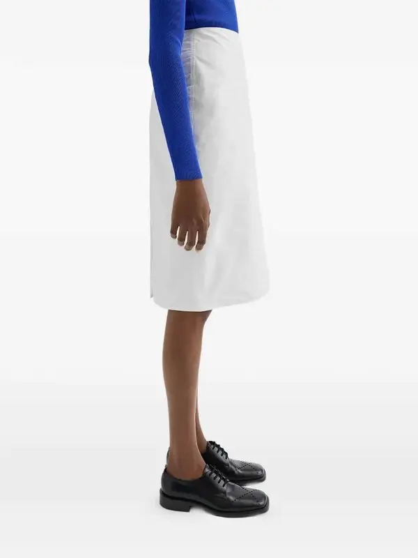 JIL SANDER Technical Faille Midi Skirt