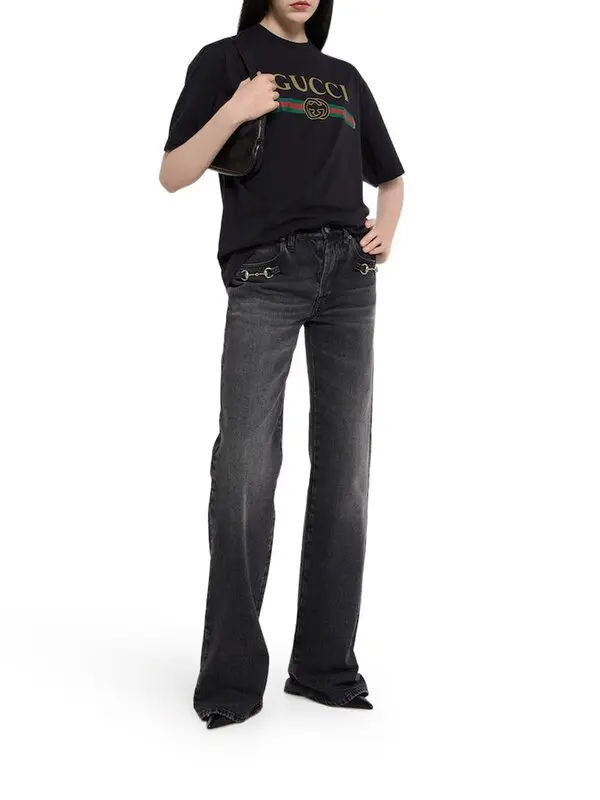 Gucci Cotton And Silk T-shirt - Black