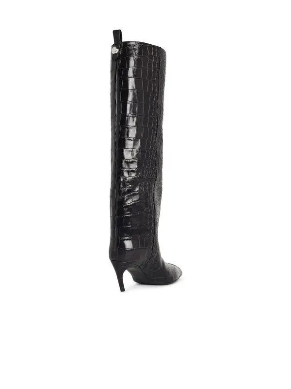 Attico Lea 65 Leather Boots - Brown