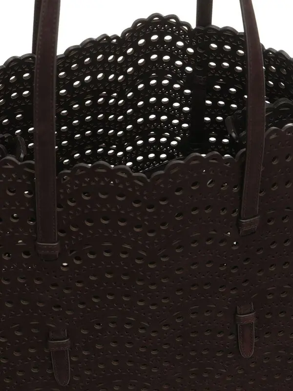 Alaïa Leather Tote Bag - Brown