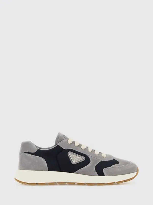 Prada Prax Sneakers In Suede And Re-nylon - Gray