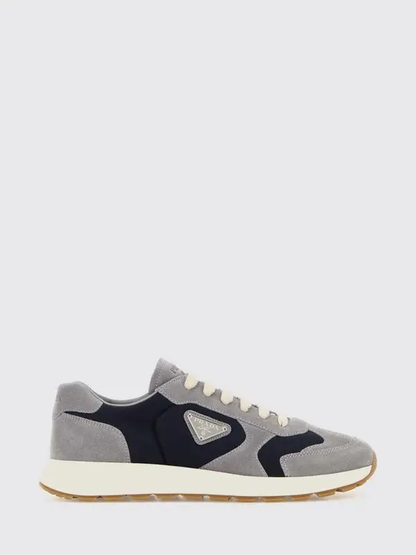 Prada Prax Sneakers In Suede And Re-nylon - Gray