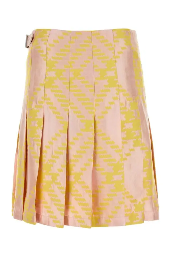 Burberry Embroidered Cotton Blend Skirt