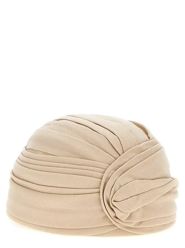 Valentino Garavani Wool Rigid Turban - Cream