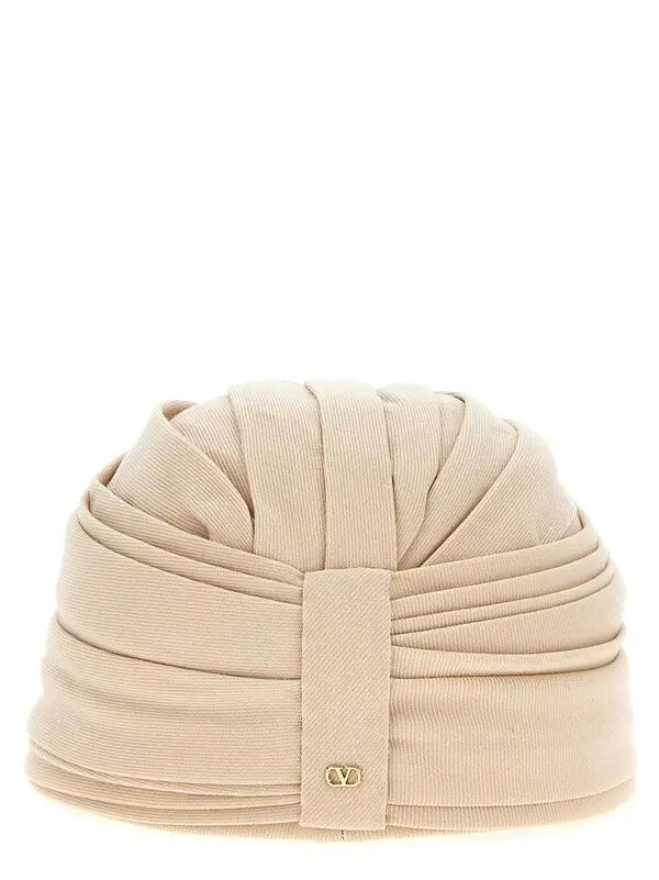 Valentino Garavani Wool Rigid Turban - Cream