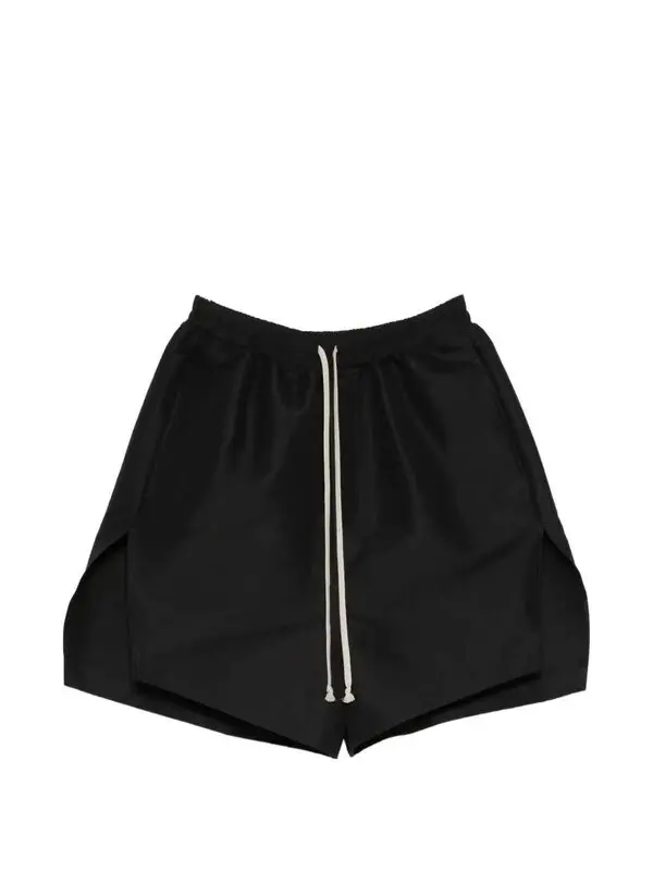 Rick Owens Cotton Blend Drawstring Shorts - Black