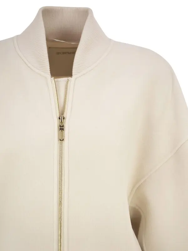 Sportmax Virgin Wool Bomber Jacket - Cream