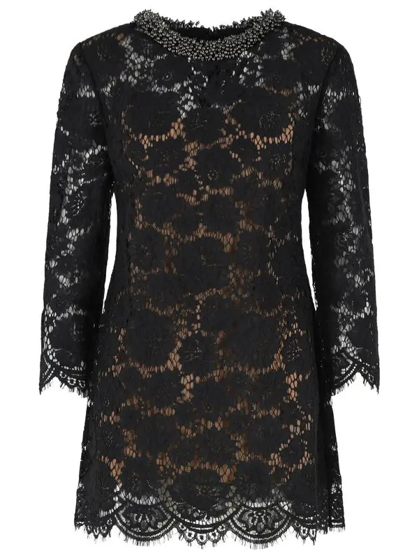 SELF-PORTRAIT Cotton Blend Mini Dress