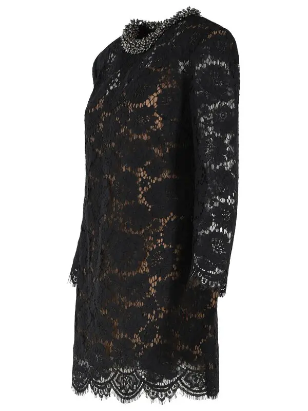 SELF-PORTRAIT Cotton Blend Mini Dress