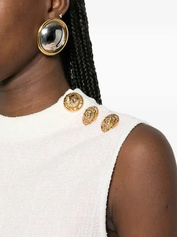 Balmain Sleeveless Top With Button