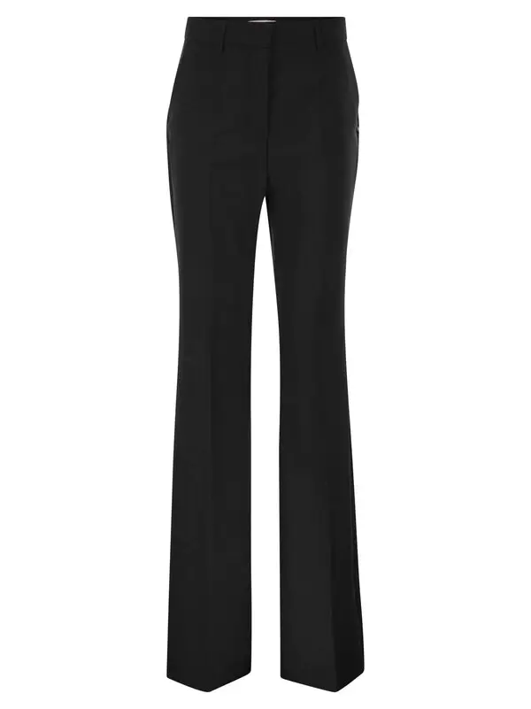 Sportmax Spxhangar Tailored Virgin Wool Flared Trousers