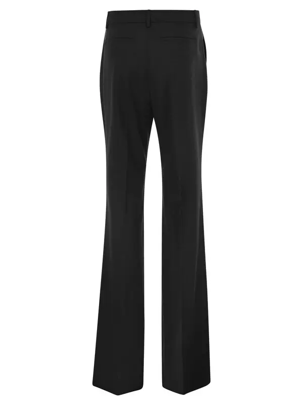 Sportmax Spxhangar Tailored Virgin Wool Flared Trousers