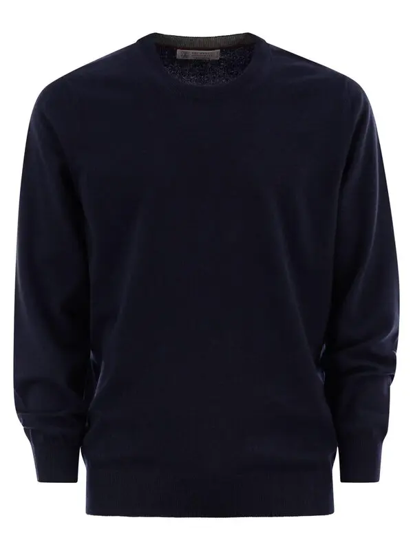 Brunello Cucinelli Cashmere Sweater Crewneck Knitwear - Blue