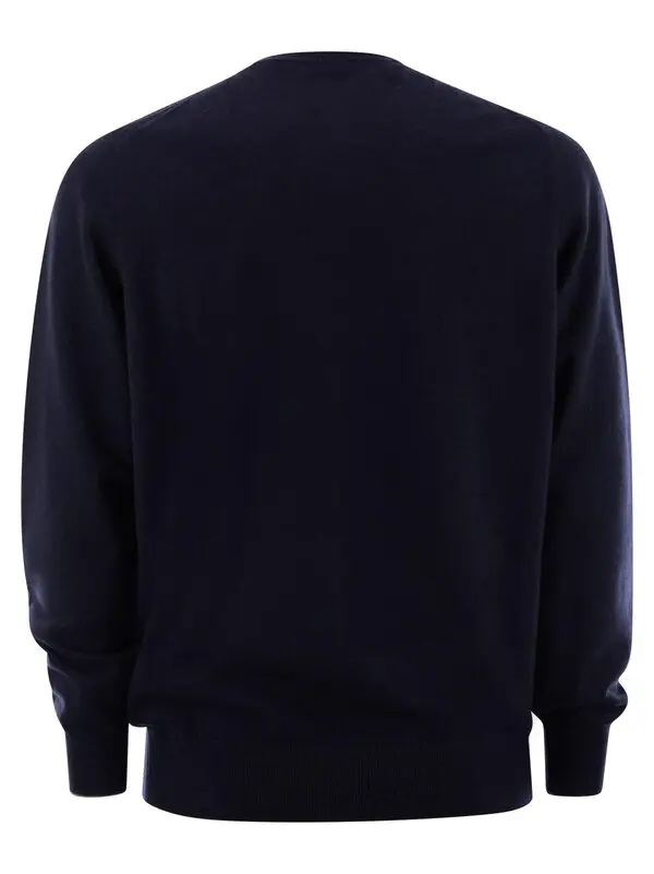 Brunello Cucinelli Cashmere Crewneck Knitwear - Blue