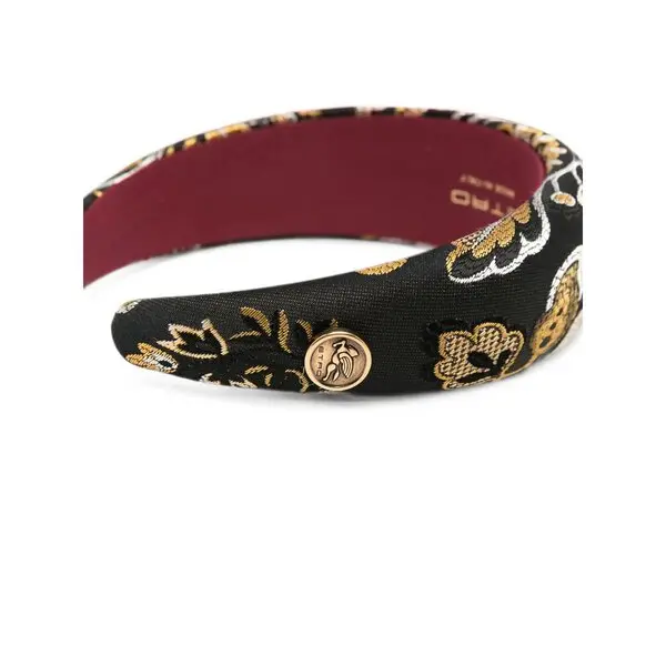 Etro Floral Jacquard Padded Hair Accessory - Black