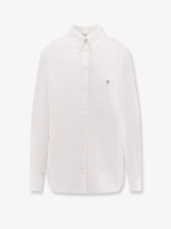 Coperni Boyfriend Popeline Cotton Shirt - White