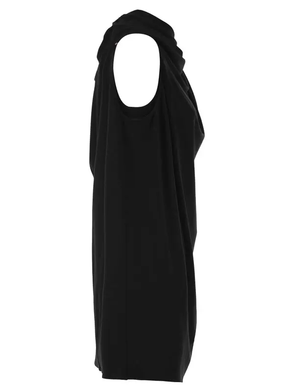 Sportmax Epoche Draped Stretch Viscose Dress - Black