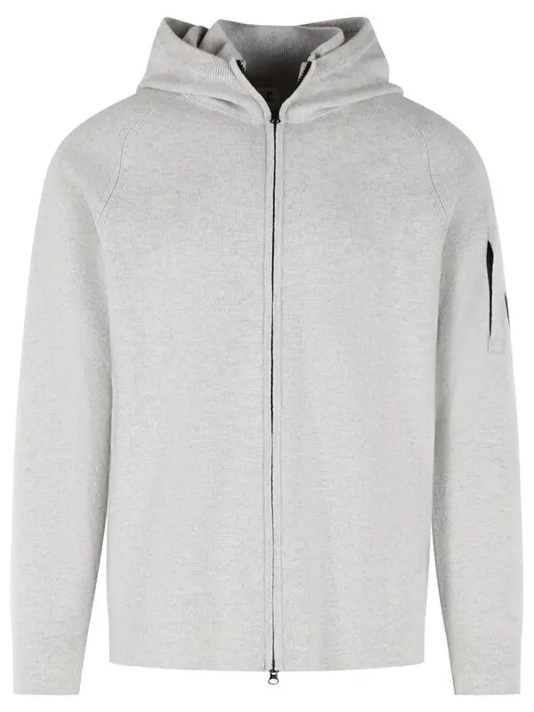 C.P. COMPANY Wool Blend Hooded Sweater - Gray