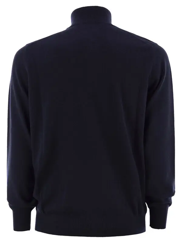 Brunello Cucinelli Cashmere Turtleneck Sweater - Blue