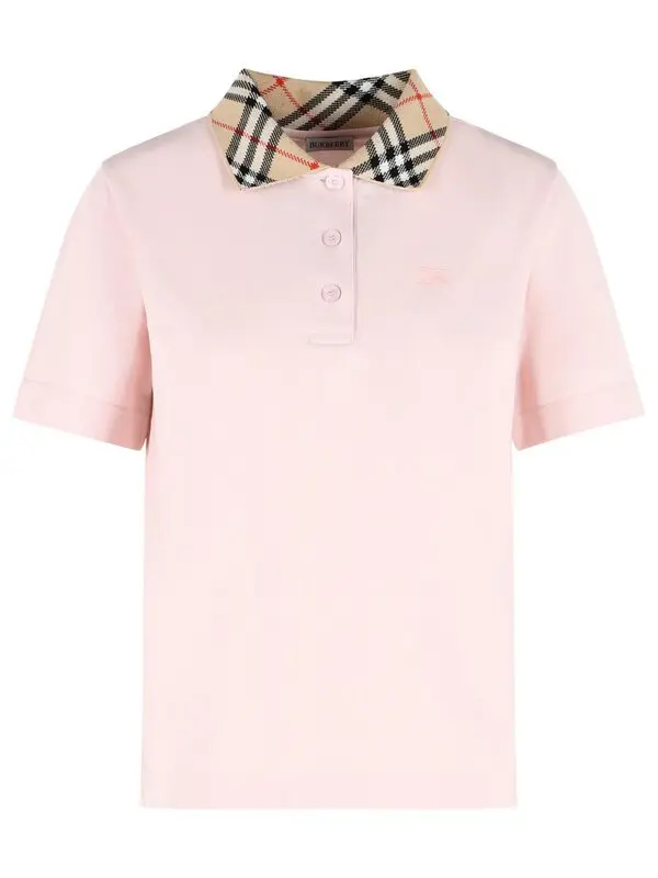 Burberry Imogen' Cotton Polo Shirt - Pink