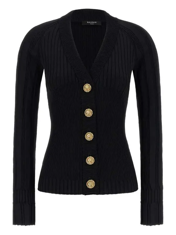 Balmain Buttoned Cardigan - Black