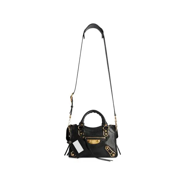 Balenciaga Goatskin Metallic Edge Tote - Black