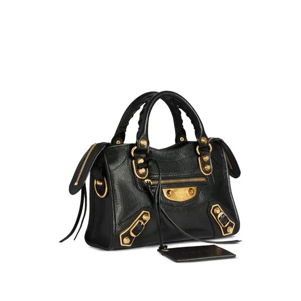 Balenciaga Goatskin Metallic Edge Tote - Black
