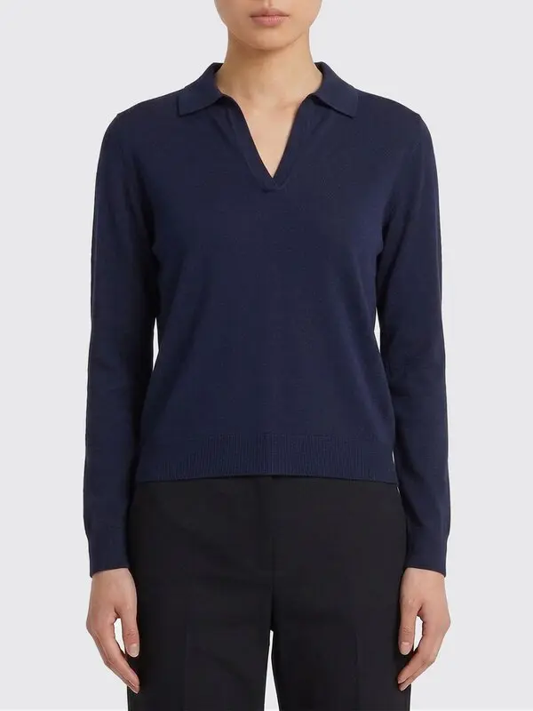Max Mara Classic Knit Polo Shirt - Blue