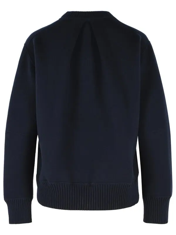 Sacai White Cotton Blend Sweater