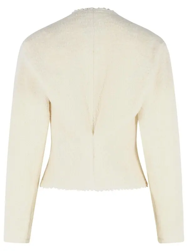 Isabel Marant Étoile Suna' Ivory Virgin Wool Blend Jacket