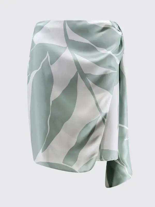 Max Mara Printed Silk Pareo Skirt