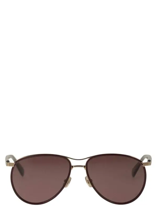 Brunello Cucinelli Titanium Aviator Sunglasses With Polarised Lenses